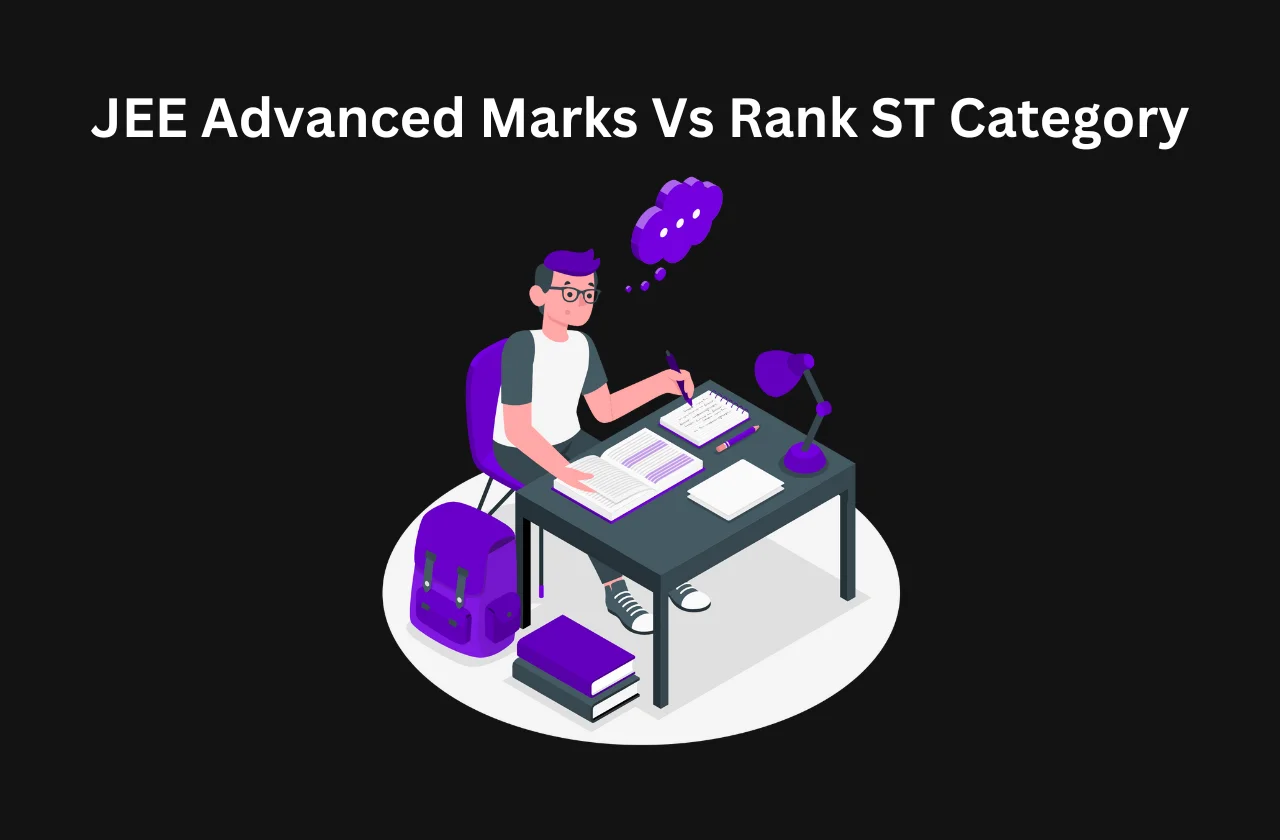 JEE Advanced Marks Vs Rank ST Category (2024)
